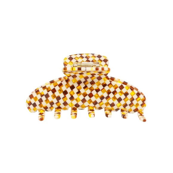 Emi Jay | Accessories | Emi Jay Big Effing Clip In Brownstone Tan And Brown Checkered Claw Clip ...